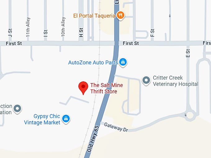 16. the salt mine thrift store map