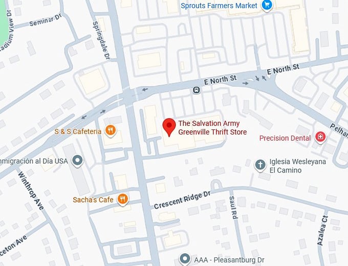 16. the salvation army greenville thrift store map