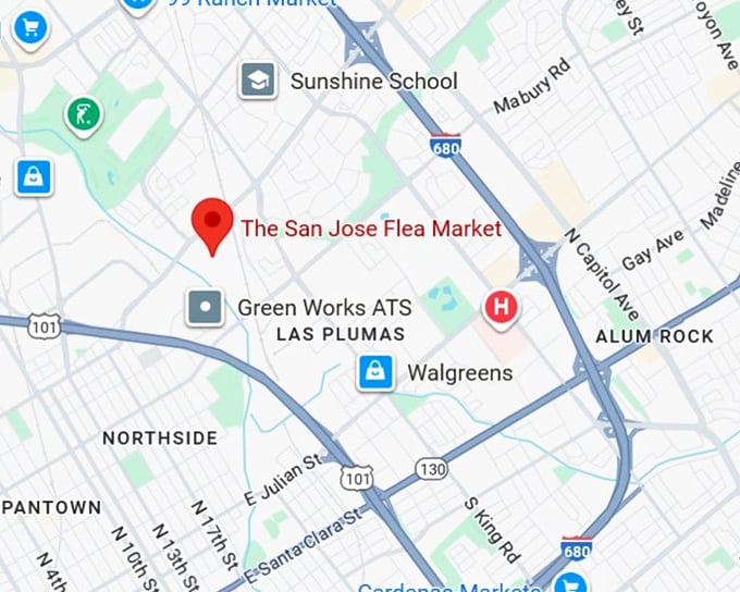 16. the san jose flea market map
