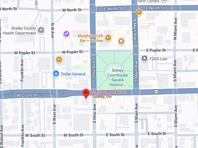 16. the spot restaurant sidney, oh map