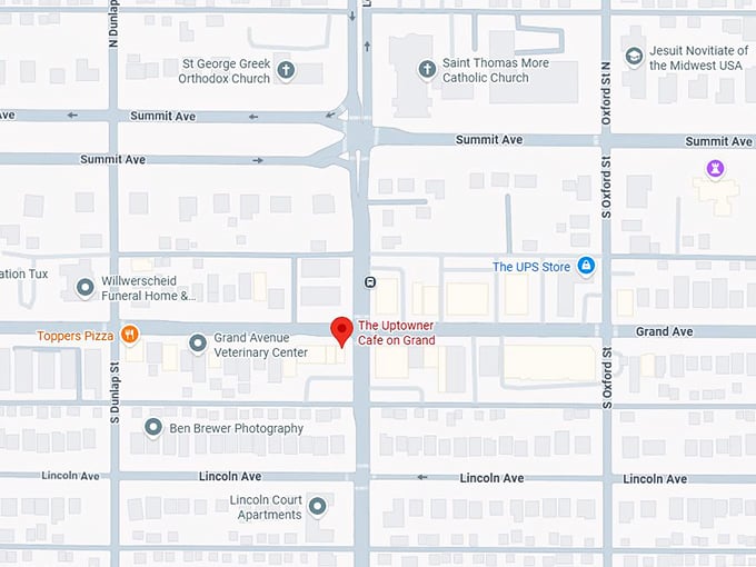 16. the uptowner cafe on grand map