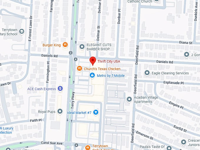16. thrift city usa map