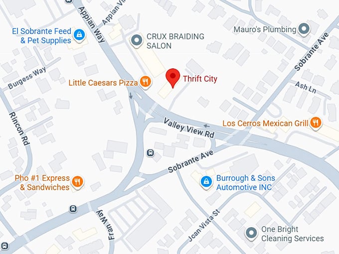 16. thrift city map