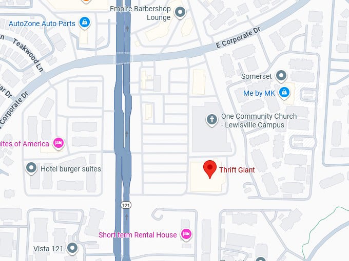16. thrift giant (2202 s state hwy 121) map