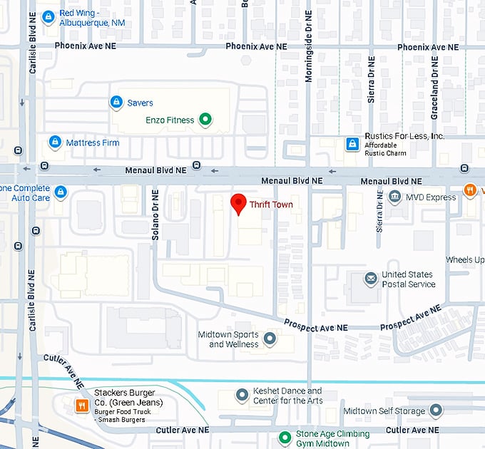 16. thrift town map