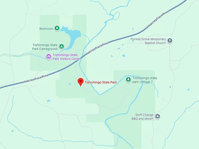 16. tishomingo state park map
