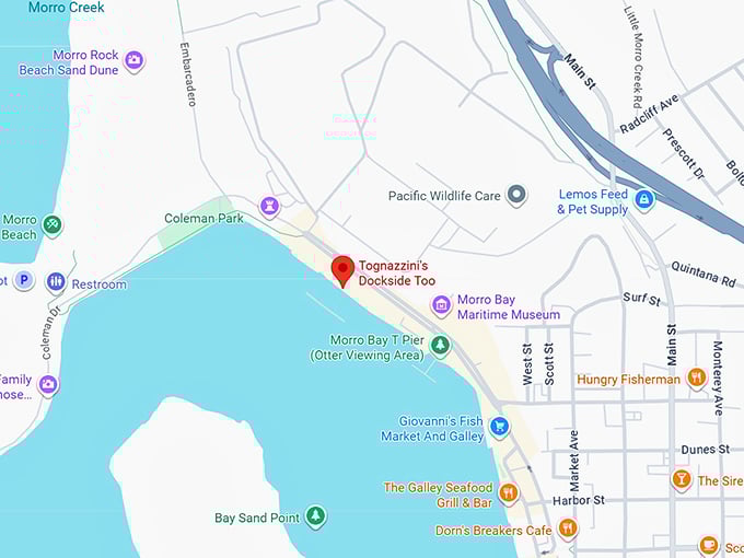 16. tognazzini's dockside too map