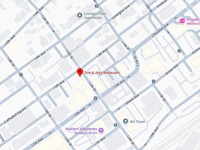 16. tom & joe's restaurant map