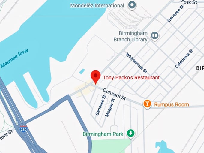 16. tony packo’s restaurant map
