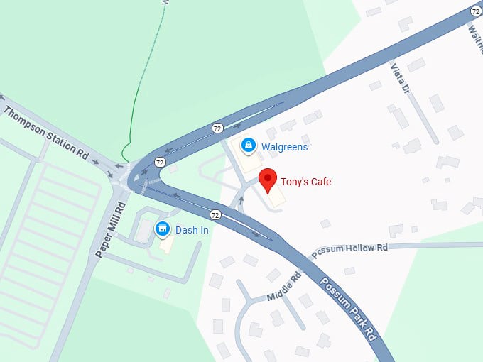 16. tony’s cafe map