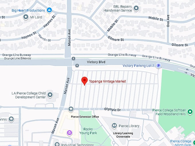 16. topanga vintage market map