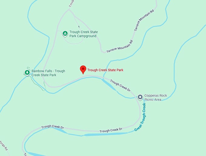 16. trough creek state park map