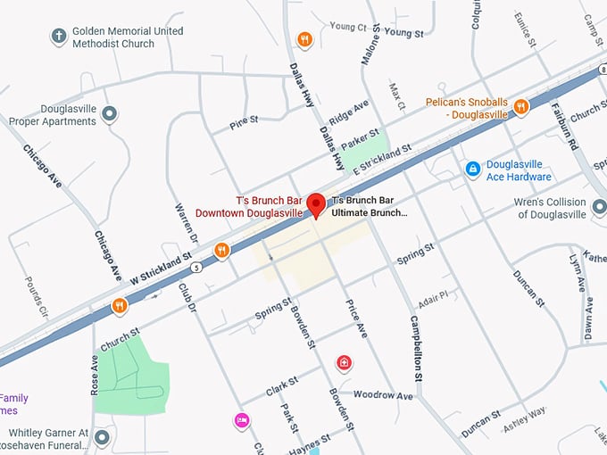 16. t’s brunch bar map