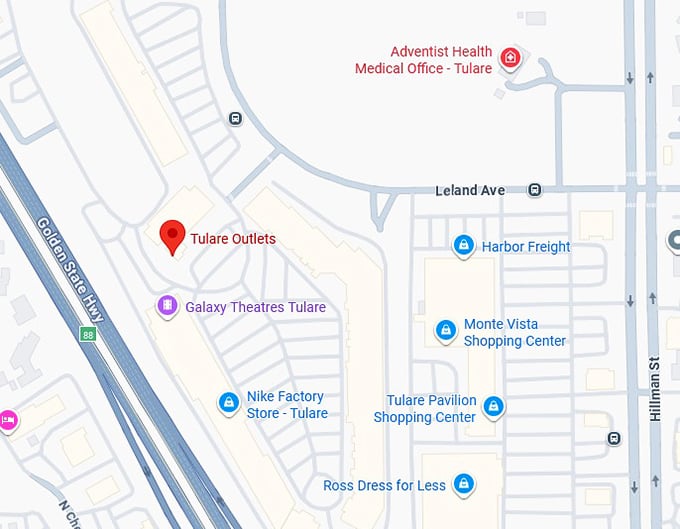 16. tulare outlets map