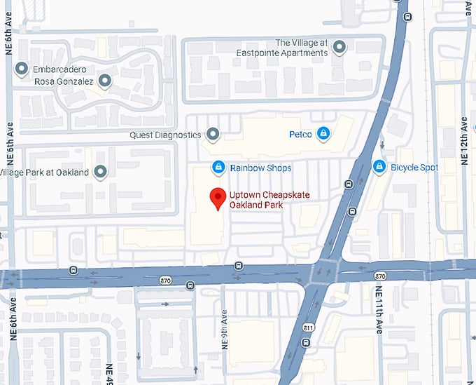 16. uptown cheapskate oakland park map