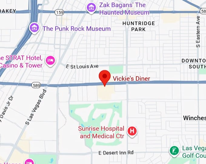 16. vickie’s diner map