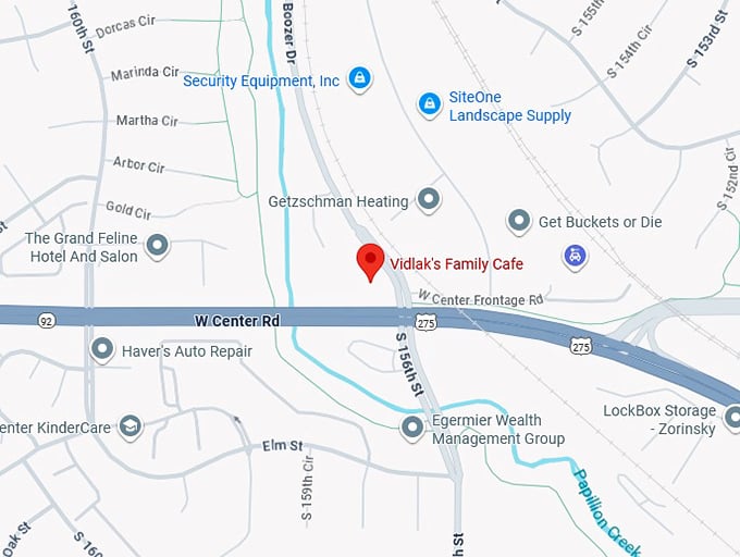 16. vidlak's family cafe map