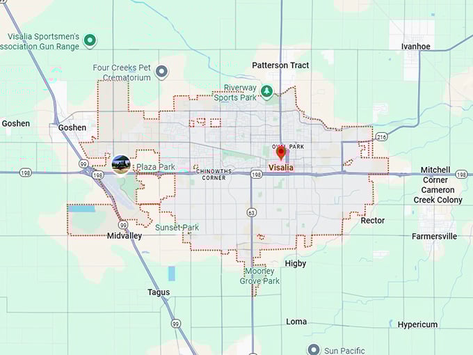 16. visalia map