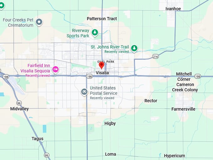 16. visalia map