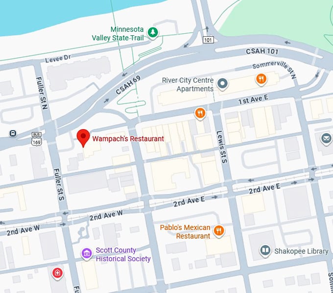 16. wampach’s restaurant map