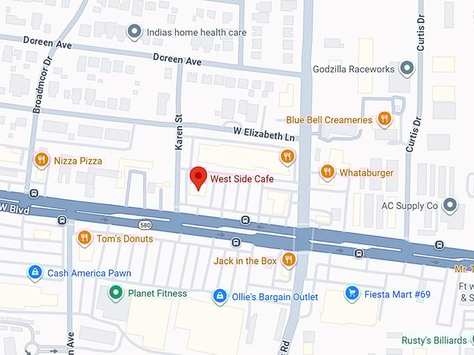 16. west side cafe map