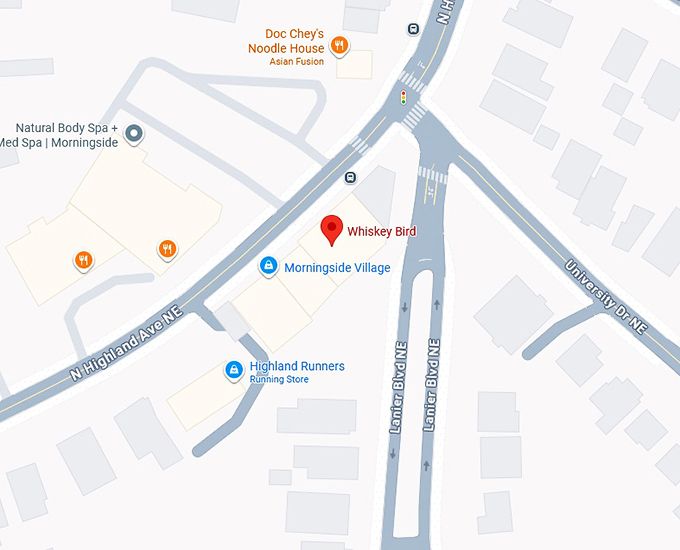 whiskey bird map