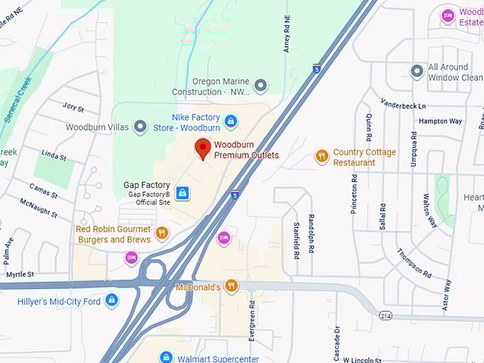 16. woodburn premium outlets map