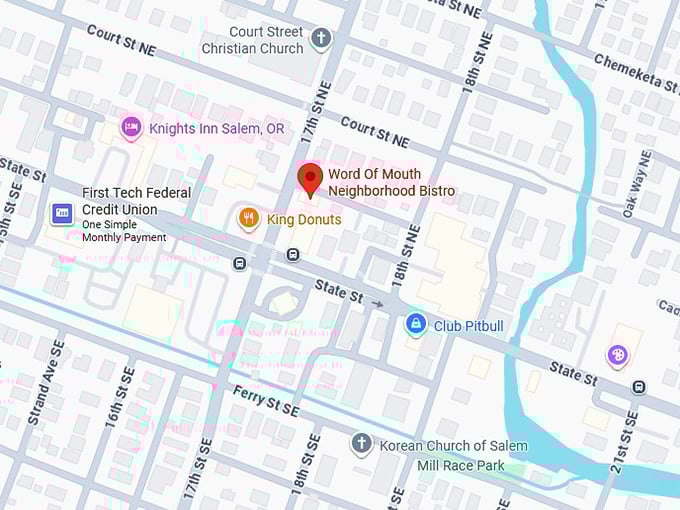 16. word of mouth neighborhood bistro map