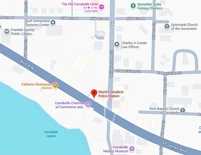 16. world's smallest police station map