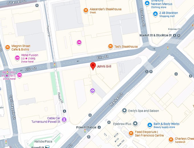 16. john's grill map
