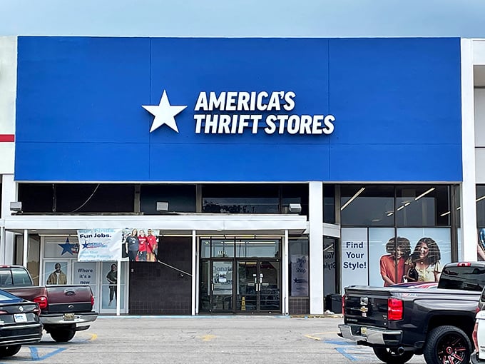 That bright blue storefront isn't just eye-catching – it's your gateway to treasure hunting paradise in Birmingham.