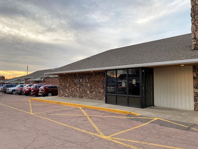 The stone facade of Archie's Waeside stands like a meat-lover's Stonehenge – unassuming on the outside, but holding sacred beef treasures within.