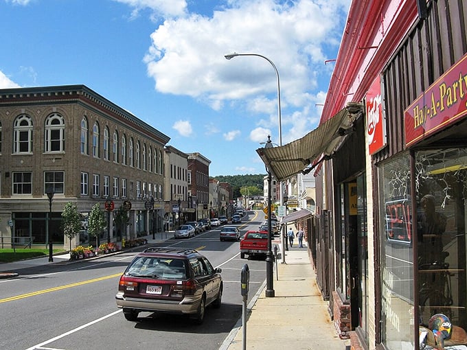 Athol's main street stretches like a Norman Rockwell painting come to life.