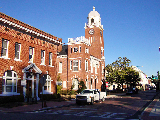 Bainbridge's historic courthouse stands tall like a proud Southern gentleman, its clock tower keeping watch over downtown for generations.