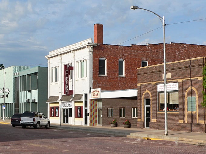 Main Street magic unfolds where brick buildings whisper tales of simpler times and smaller budgets.