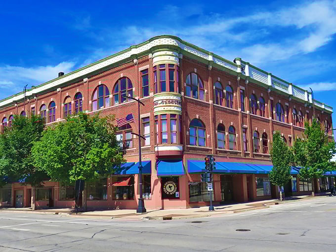 Brick beauty alert! This cornerstone of Decatur's charm stands tall like a Victorian cake with frosted trim—where history meets small-town swagger.