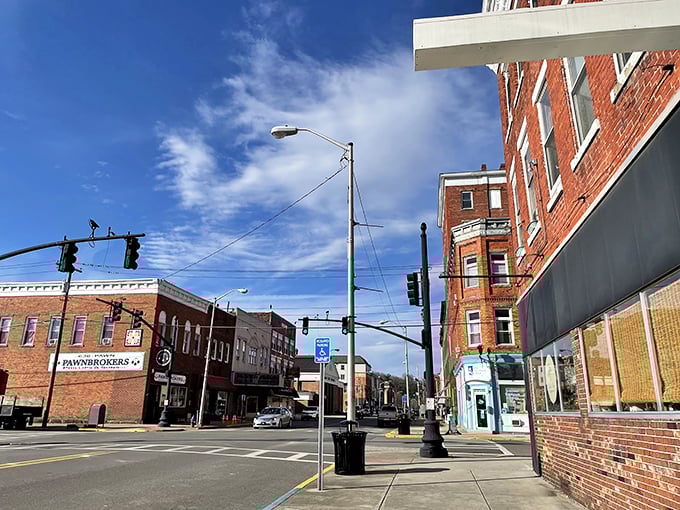 Brick-lined streets where time slows down—Elkins serves up small-town charm under that impossibly blue West Virginia sky!