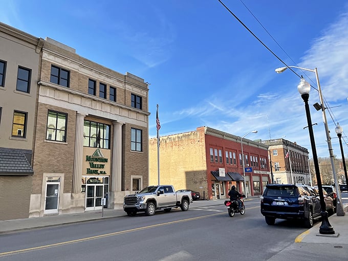 Main Street Elkins stretches out like a Norman Rockwell painting come to life, complete with historic charm.