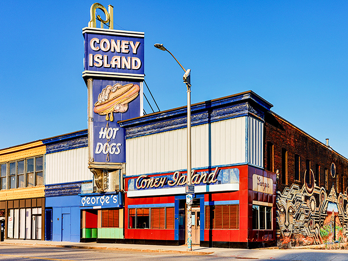 That iconic blue sign has been Worcester's bat signal for hot dog lovers since before Batman was even a thing!