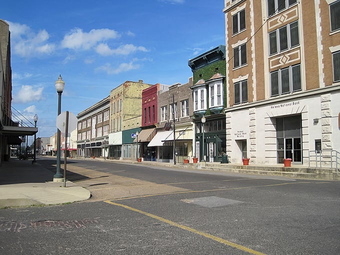 Helena-West Helena's historic downtown whispers tales of Mississippi River commerce through weathered brick facades.