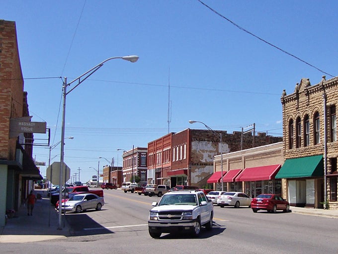 Main Street magic unfolds where classic brick buildings whisper tales of simpler times. 