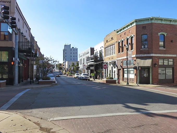 Downtown Jonesboro's brick-lined streets whisper stories of Arkansas charm and affordable living dreams.