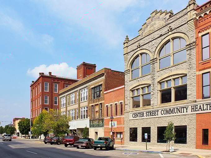 Marion's historic downtown looks like a movie set where time decided to take a coffee break around 1920.