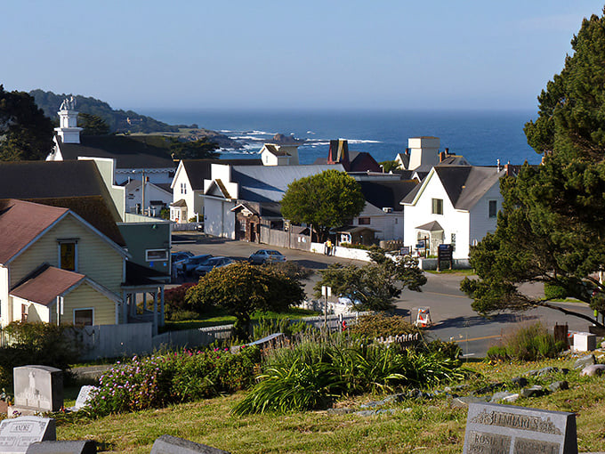 Perched like a Victorian jewel box above the Pacific, Mendocino's fairy-tale cottages make every view postcard-perfect.