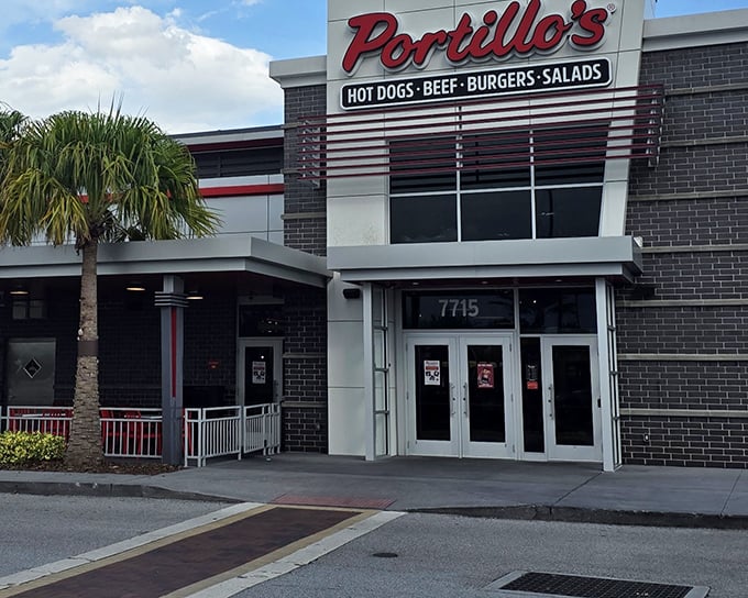 Portillo's brings Chicago's hot dog royalty to Orlando with this sleek brick building – like finding a pizza in Naples, it's the real deal!