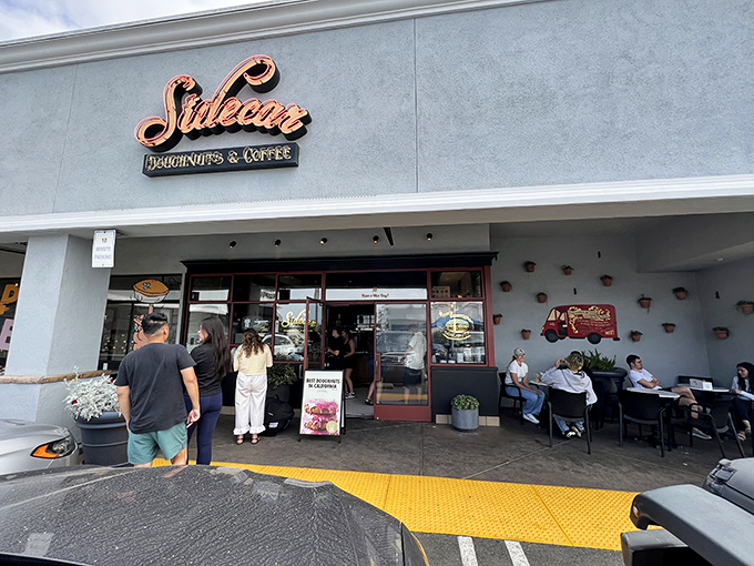 The donut pilgrimage begins here. Sidecar's storefront may be simple, but inside awaits pure sugary magic.