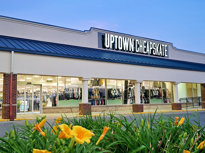 Blue roof, yellow flowers, and bargains galore. This isn't your grandma's thrift shop—it's where style meets savings.