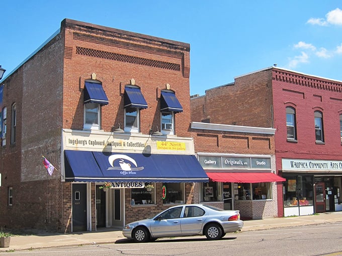 Waupaca's historic downtown looks like a movie set where neighbors still greet you by name.