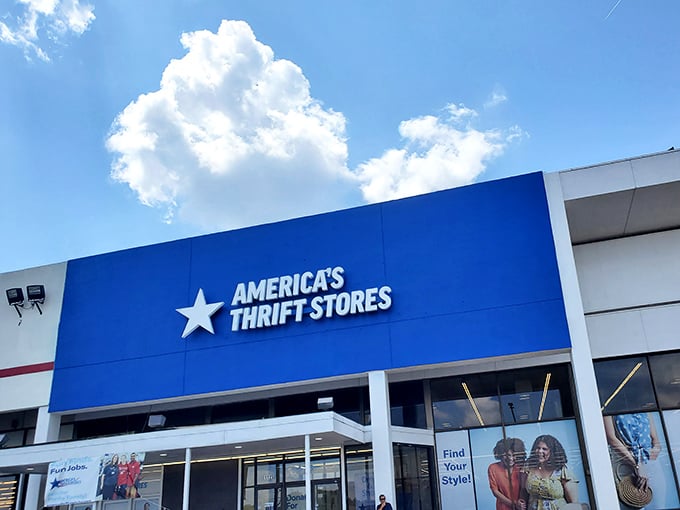 That bright blue storefront isn't just eye-catching – it's your gateway to treasure hunting paradise.