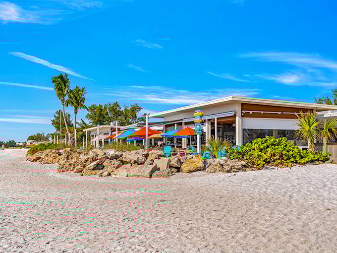 Those bright umbrellas and turquoise skies create the perfect "wish you were here" moment every day.